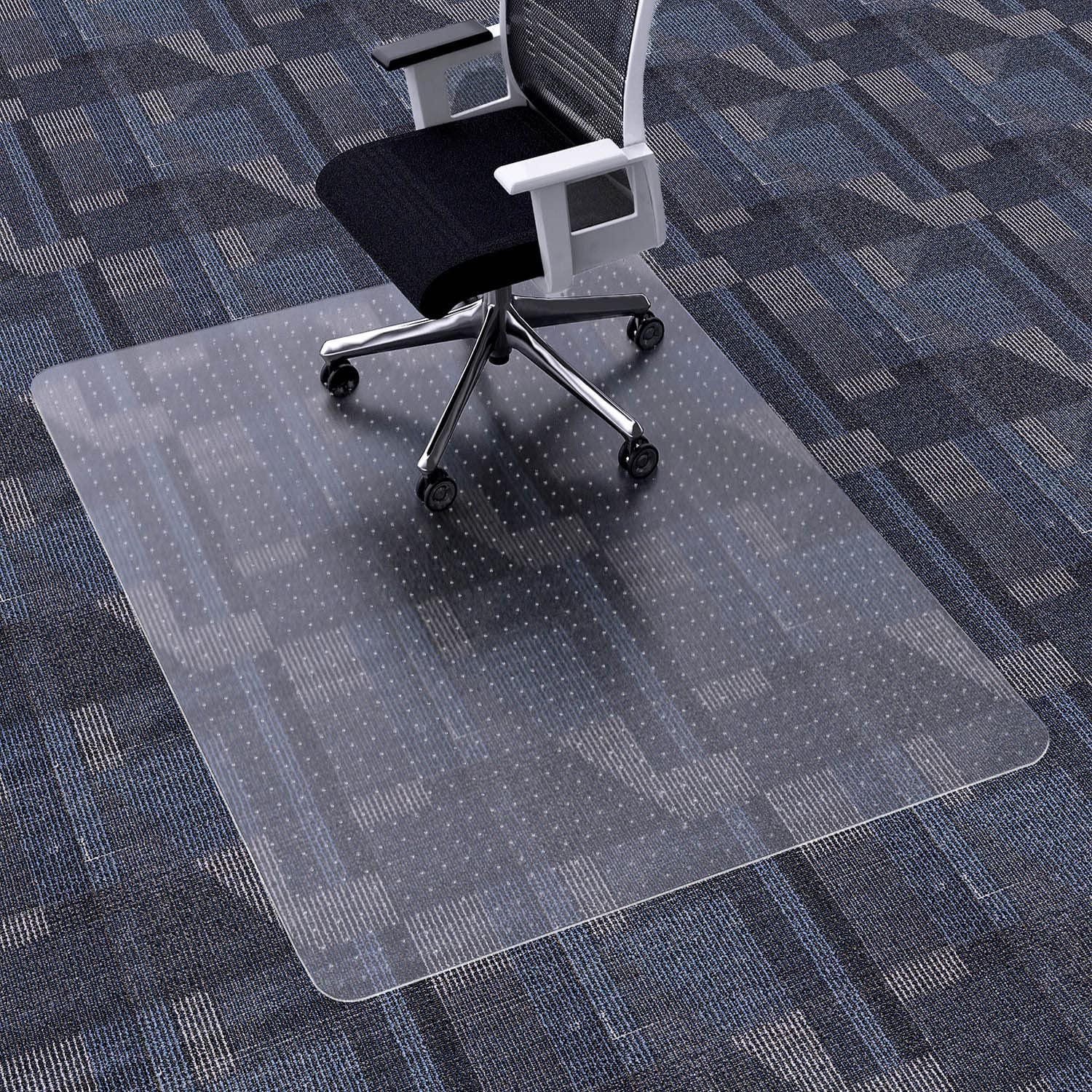 FuturHydro Office Chair Mat for Low Pile Carpet, 48" x 36" Clear Computer Desk Chair Mats for Carpeted Floors, Easy Glide Rolling Plastic Floor Mat (Rectangle)