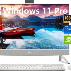 Dell Inspiron 27 7000 7710 All-in-One Business Desktop, 27" FHD Touchscreen, Intel Core i7-1255U, Windows 11 pro, 32GB RAM, 1TB SSD+1TB HDD, WiFi 6, HDMI, Webcam, GeForce MX550 2GB, White