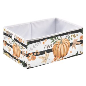 autumn fall pumpkins thanksgiving day storage basket storage bin rectangular collapsible toy bins empty gift baskets organizer for boys girls toys