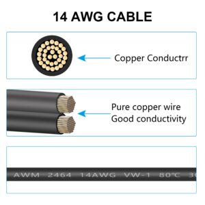 RIIEYOCA DC 8mm Y Branch Parallel Adapter Cable,14AWG 8mm Female to XT60 Female Solar Panel Power DC 8mm Plug,with DC 5.5x2.5mm Converter,for Portable Power Station Solar Panel(1m/3ft)