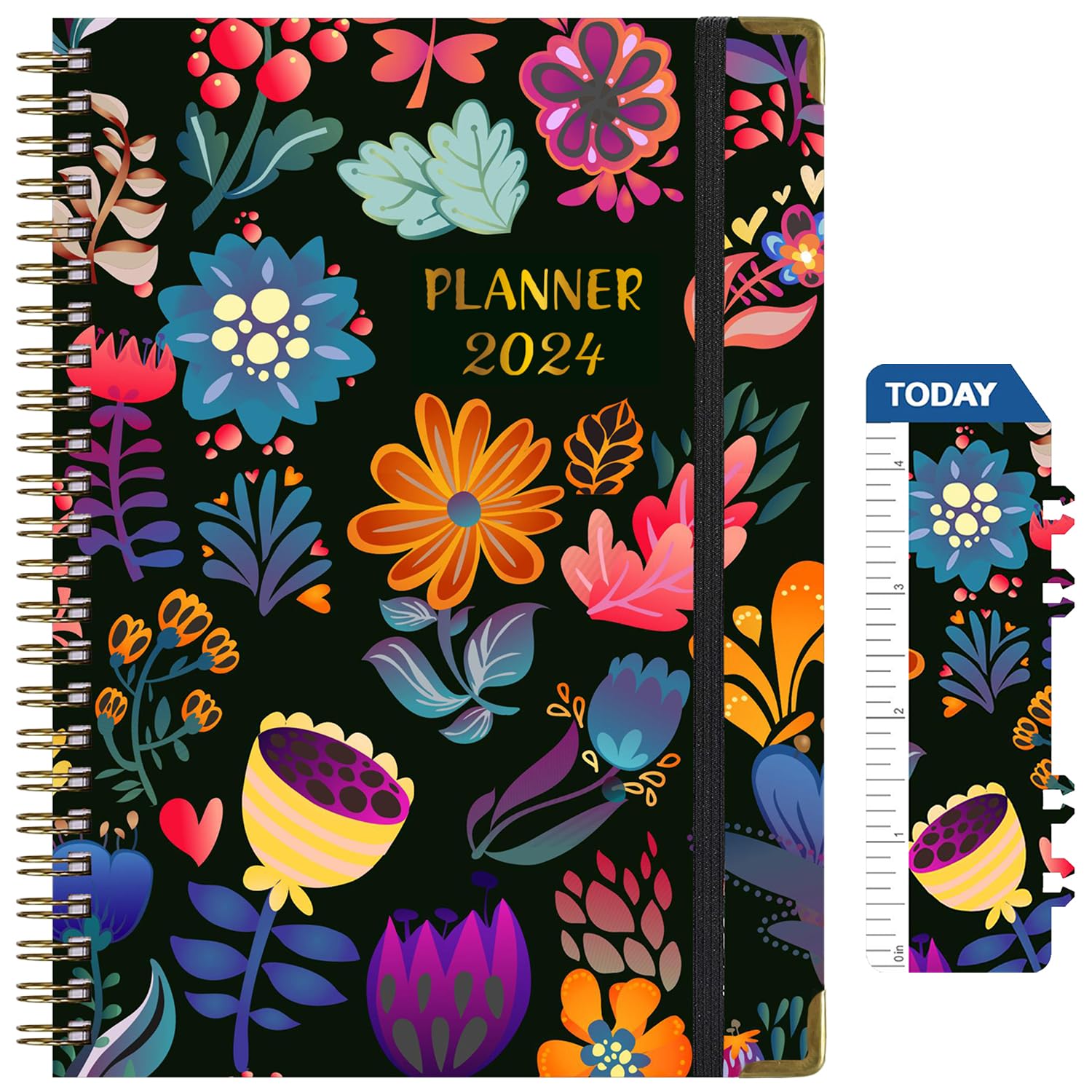 2024 Planner, Weekly & Monthly Planner 2023 from Jan. 2024-Dem. 2024, 6.1"×8.5", Academic Planner 2024 with Tabs, Thick Paper, Twin-Wire Binding, Home or Office Use for Gifts