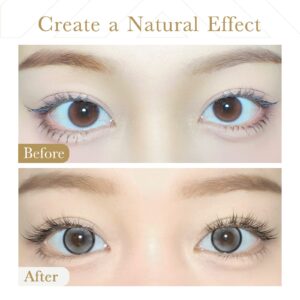 Lashes Natural Look 10mm with Thin Clear Band 10 Pairs Asian Korean Japanese Style Natural Looking Fake Strip Lashes for Small Face Eyes by EMEDA(806)