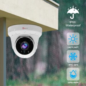 Anpviz 4MP PoE IP Turret Camera with Microphone/Audio, IP Security Camera Outdoor Indoor, Night Vision 50ft, Waterproof IP66, 108° Wide Angle 2.8mm Lens, 24/7 Recording, NDAA Compliant (U Series)