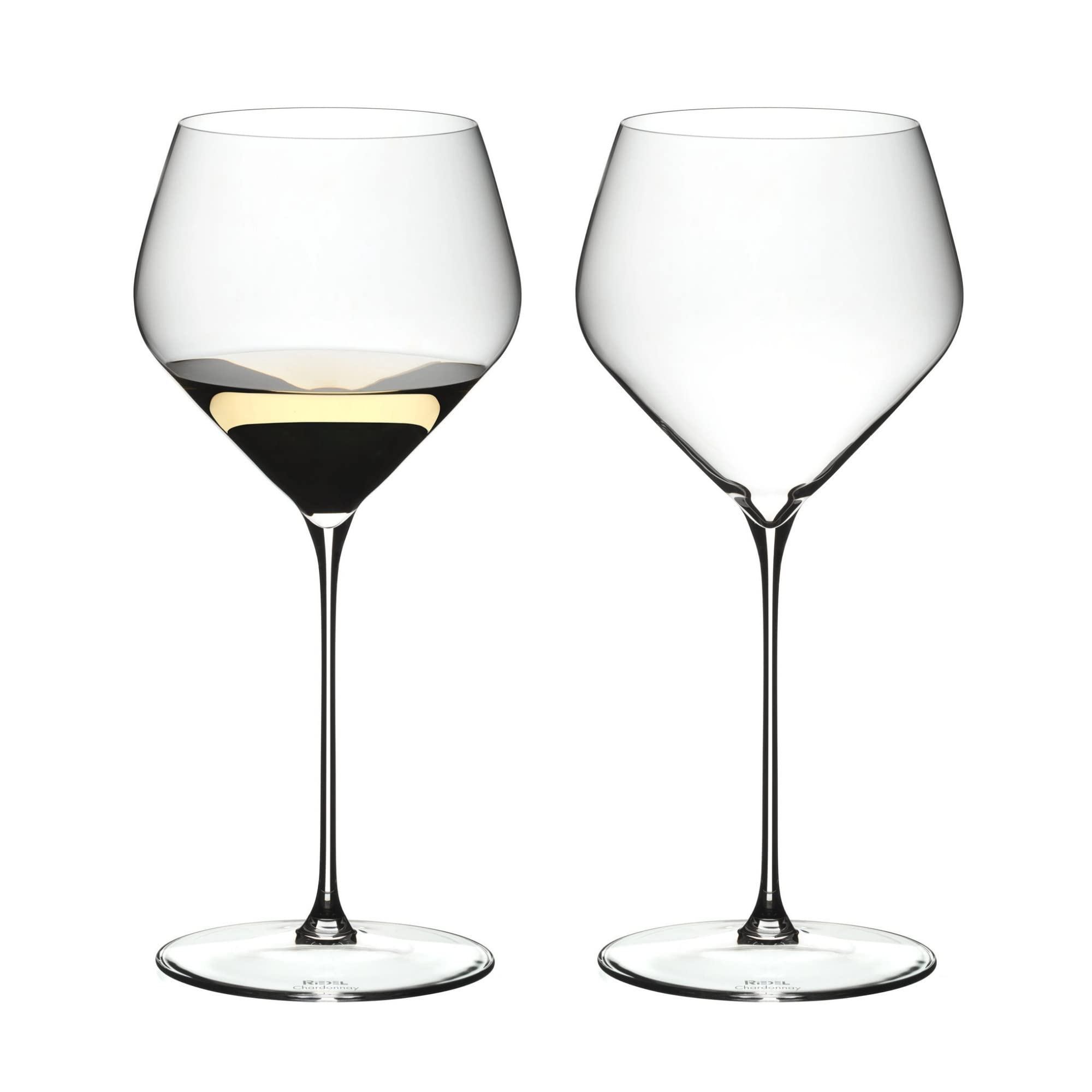 Riedel Veloce Chardonnay Glasses (Set of 2) Bundle with Microfiber Polishing Cloth (2 Items)