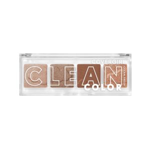 covergirl clean fresh clean color eyeshadow – eyeshadow, eyeshadow palette, shimmer eyeshadow, vegan formula - shimmering beige, 4g (0.14 oz)