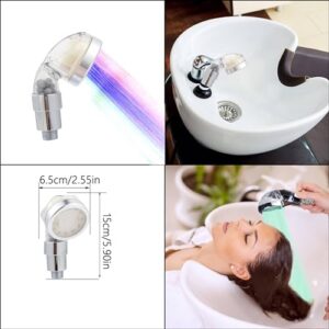 Socila Professional LED Shower Head: Auto Color Changing, High Pressure, and Water Filtration for Shampoo Bowl"