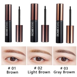 2 PCS Tattoo Peel Off Eyebrow Gel Tint,Tattoo Brow Peel Off Tint Gel,3 Days Long-Lasting Waterproof Brown Tattoo Gel Tint,Easy Application (101 Brown)