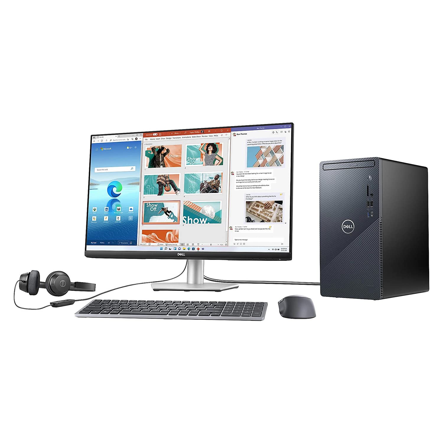 Dell Inspiron 3910 Desktop, 12th Gen Intel Core i5-12400 Processor, 16GB DDR4 RAM, 512GB SSD, HDMI, DP, DVD-RW, Bluetooth, Wired Keyboard&Mouse, Wi-Fi 6, Windows 11 Home, Black 16GB 512GB PCIe SSD