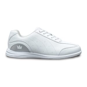 brunswick mystic wht/slvr ladies size 8,white/silver