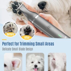 oneisall Dog Clippers and Dog Paw Trimmer Kit 2 in 1 Pet Cat Dog Grooming Kit Quiet Cordless Dog Clippers for Grooming Pet Hair Trimmers for Dogs Cats