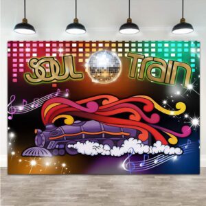 9x6ft 70's and 80's Disco Dancing Prom Party Decor Photo Background 70's Theme Photography Backdrop Neon Glow Photo Background Studio Props Banner