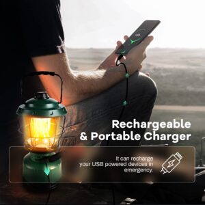 LED Camping Lantern, Rechargeable Batteries Powered Lantern 2500LM, Water Resistant Emergency Lantern for Power Outage, Hurricane, Hiking