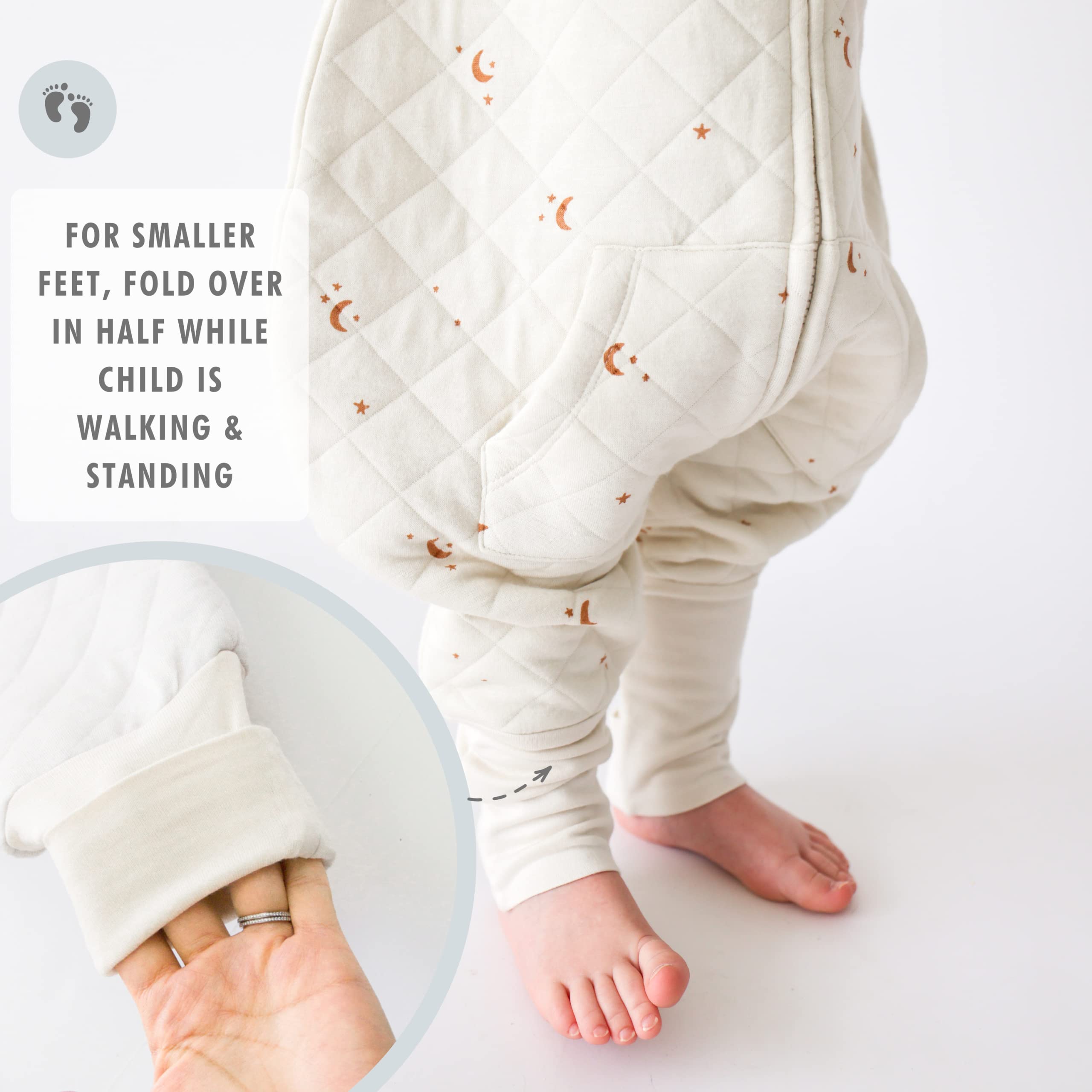 Tealbee DREAMSIE Toddler Wearable Blanket with Sleeves | Baby Sleep Bag Sack with Feet and Sleeves for Walkers and Walking Baby. TOG 1.2 Toddler Sleep Suit to Keep Warm (12M-2T)