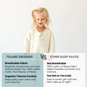 Tealbee DREAMSIE Toddler Wearable Blanket with Sleeves | Baby Sleep Bag Sack with Feet and Sleeves for Walkers and Walking Baby. TOG 1.2 Toddler Sleep Suit to Keep Warm (12M-2T)