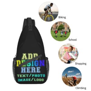 Custom Crossbody Bags Personalized Sling Bag Leisure Sports Outdoor Custom Bag For Men Backpack Optional Color Add Your Own Design Here