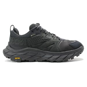 hoka one one womens anacapa low gtx nubuck textile black black trainers 9 us