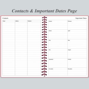 Weekly Planner Undated - Spiral Goal Planner Notebook, A5 To Do List Planner for Men and Women, PVC Hardcover, Elastic Closure,Inner Pocket, 8.3" x 5.8", Pink