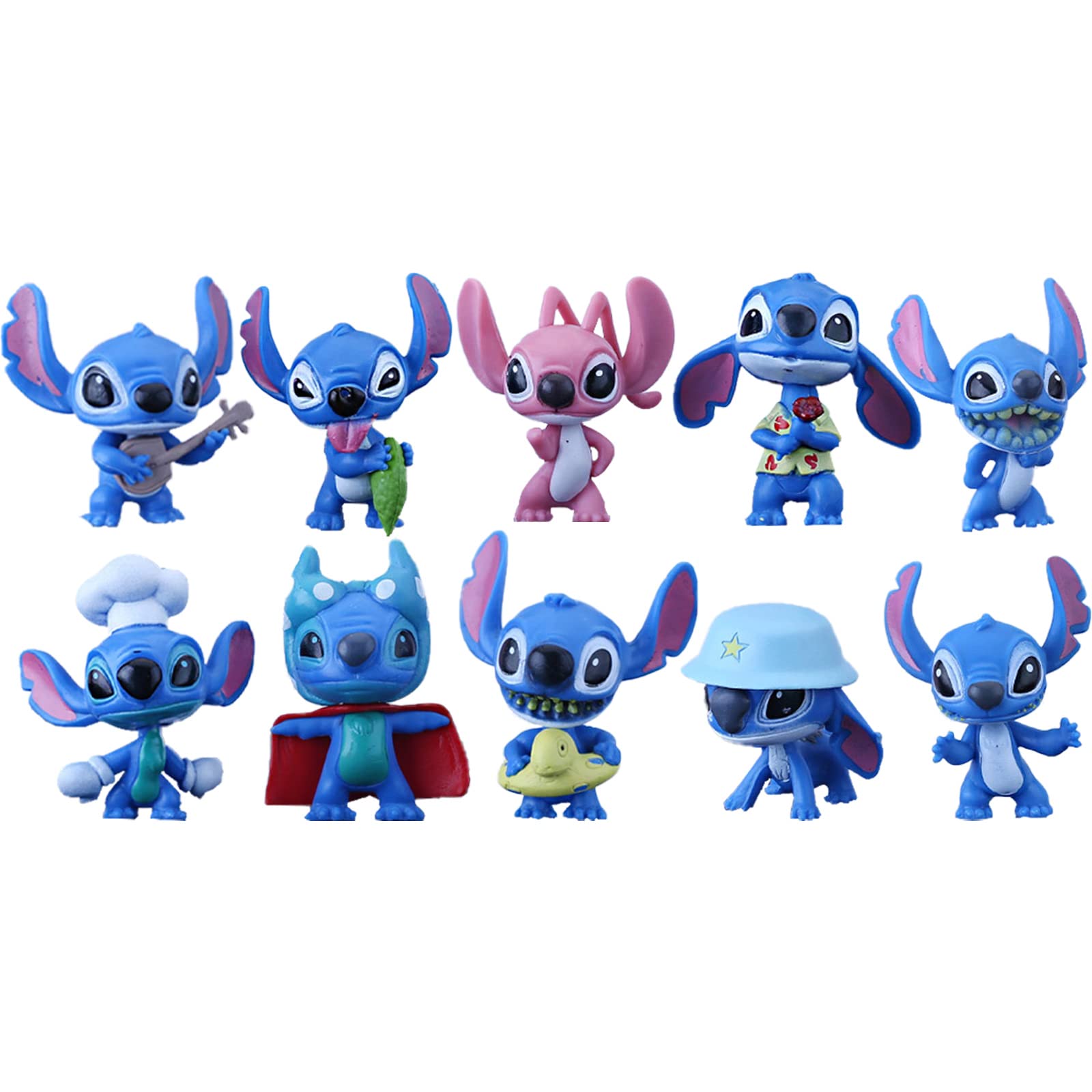 10Pcs Lilo and Stitch Cake Toppers Children's Birthday Party Cake for Lilo and Stitch Birthday Party Supplies