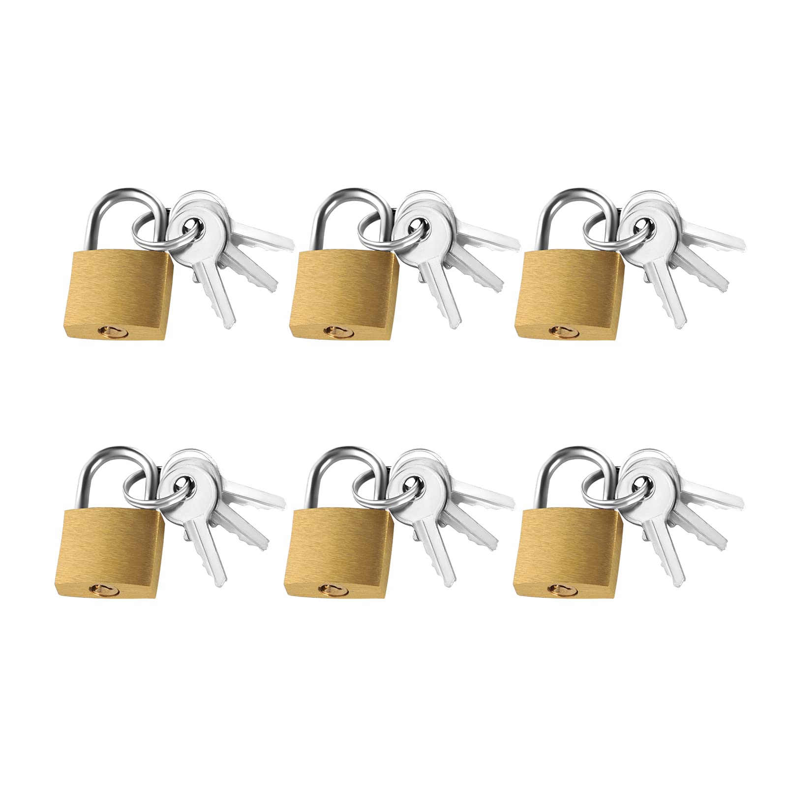 6 Pcs Suitcase Locks with Keys, Luggage Locks Gym Locker Lock with Key, Pad Lock Outdoors Backpack Lock for Locker