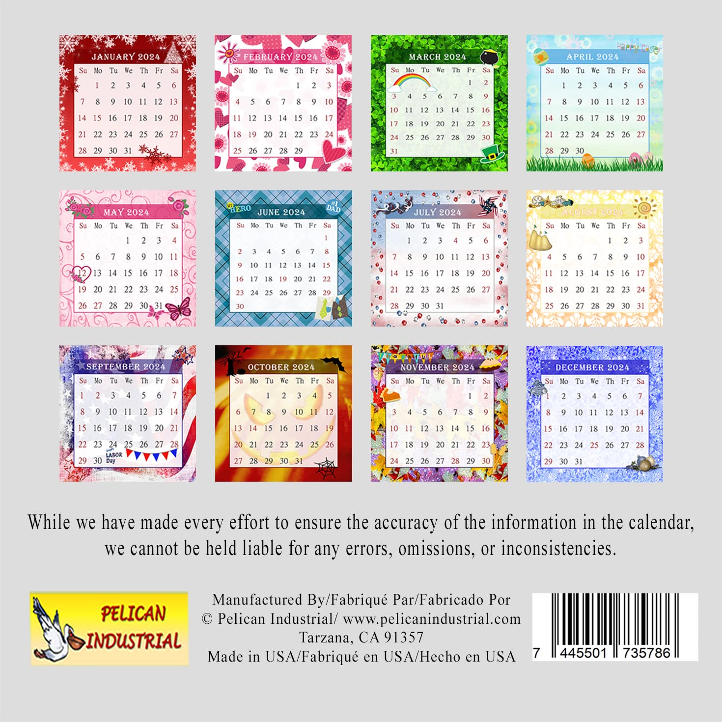 2024 CD-Style Desk Calendar 12 Months Calendar/Planner / (Edition #026)