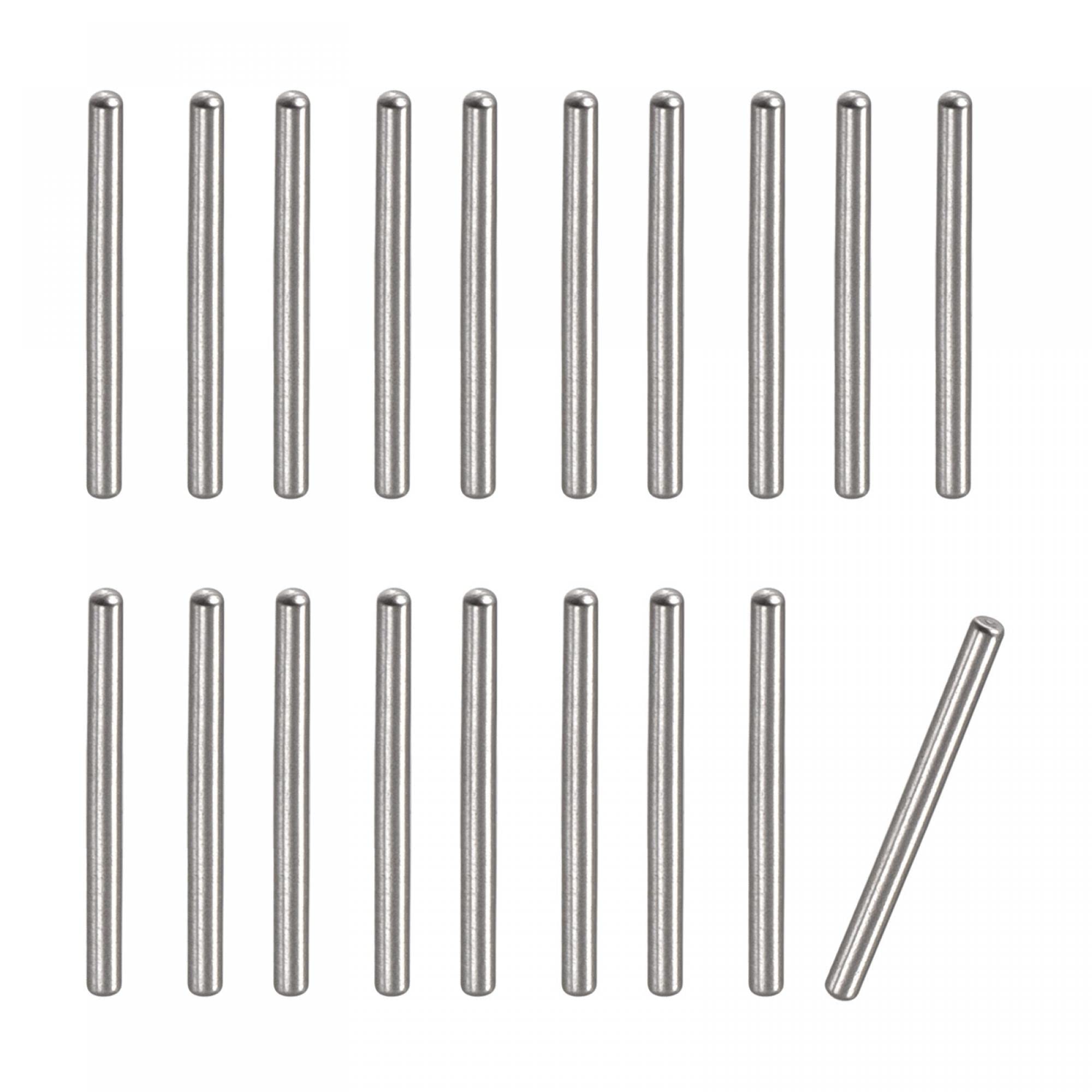 uxcell 1.2x10mm Dowel Pins, 100pcs 304 Stainless Steel Round Head Flat Chamfered End Dowel Pin Bunk Bed Pins Shelf Pegs Support Shelves Fasten Elements