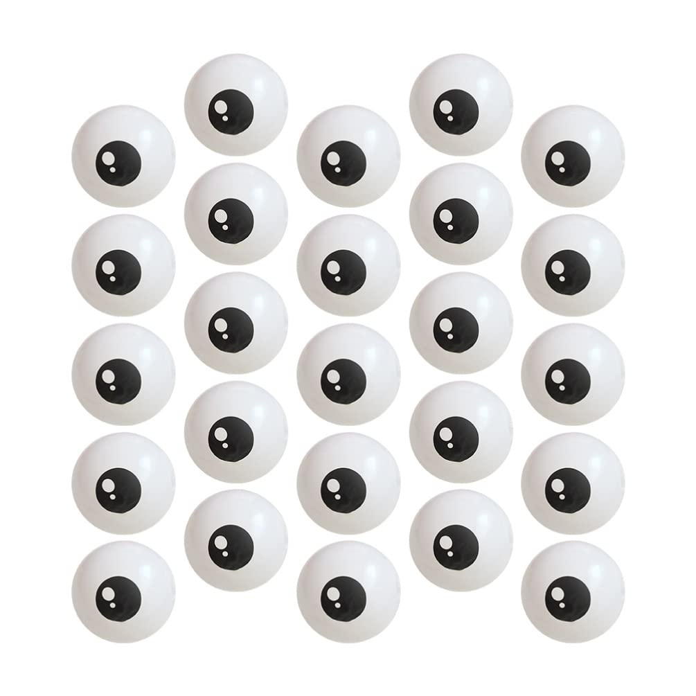 NUOBESTY 100PCS Halloween Eyeball Balloons 5 Inch Inflatable Thickened White Latex Balloons Round Eyeball Aluminum Film Balloons for Halloween Party Decoration Supplies