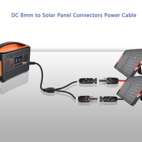 PNGKNYOCN Solar Panel to 8mm Short Cable,14 AWG Solar Panel Connector to DC 7909 Adapter Cable for Portable Backup Power Station Rechargeable Battery Pack Solar Generators(0.3M/1FT)