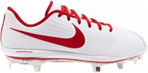 nike women's zoom hyperdiamond 3 elite softball cleats (white/university red-white, 7.5)