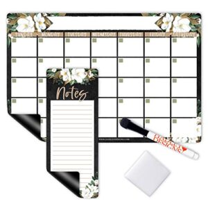 magnolia large magnetic calendar for fridge dry erase board for refrigerator - magnetic fridge calendar dry erase magnetic whiteboard calendar, magnetic dry erase calendar for fridge planner magnet…