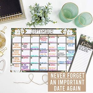 Magnolia Large Magnetic Calendar for Fridge Dry Erase Board for Refrigerator - Magnetic Fridge Calendar Dry Erase Magnetic Whiteboard Calendar, Magnetic Dry Erase Calendar for Fridge Planner Magnet…