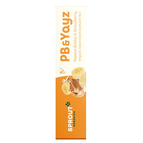 Sprout Organics PB & Yayz Sandwich Bars Peanut Butter & Banana, Organic Gluten Free Toddler Snack