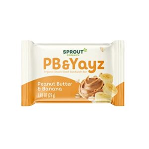 Sprout Organics PB & Yayz Sandwich Bars Peanut Butter & Banana, Organic Gluten Free Toddler Snack