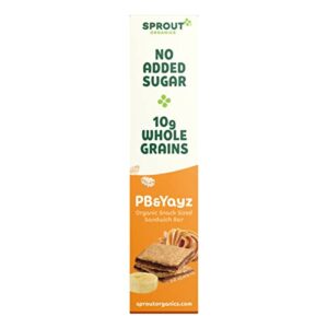 Sprout Organics PB & Yayz Sandwich Bars Peanut Butter & Banana, Organic Gluten Free Toddler Snack