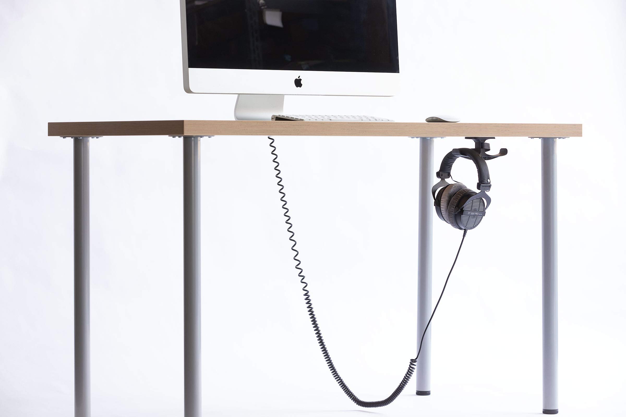 Elevation Lab The Anchor Pro (2-Pack) - Extra Strong Under-Desk Headphone Stand Mount with Built-in Cord Management