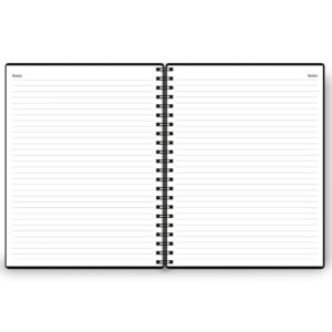 A4 Undated Daily Planner Notebook- Daily Productivity Planner with Hourly Schedules, Action Items and Follow-up, Daily Organizer to Improve Time Management, 8.5 × 11 Inch, Black PU Daily Planner 2024