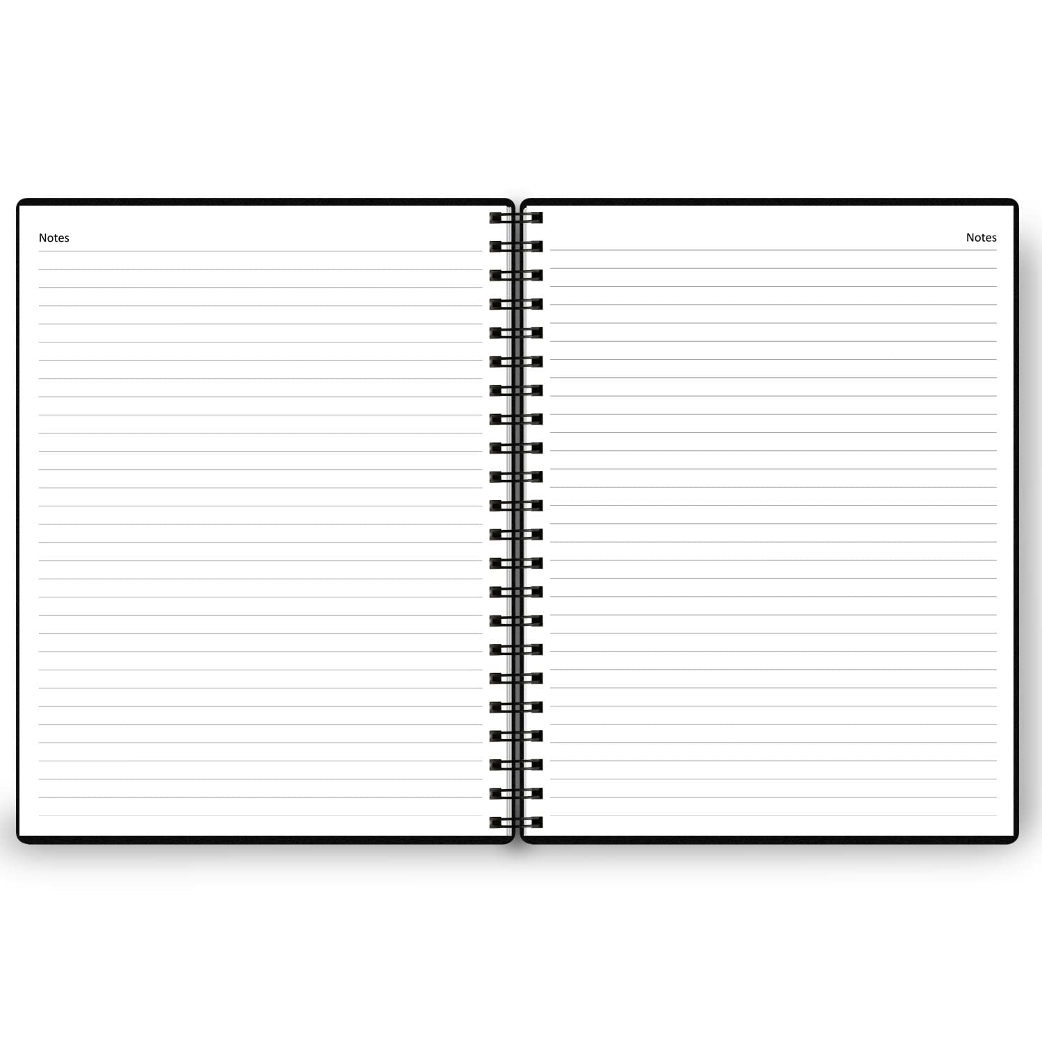 A4 Undated Daily Planner Notebook- Daily Productivity Planner with Hourly Schedules, Action Items and Follow-up, Daily Organizer to Improve Time Management, 8.5 × 11 Inch, Black PU Daily Planner 2024