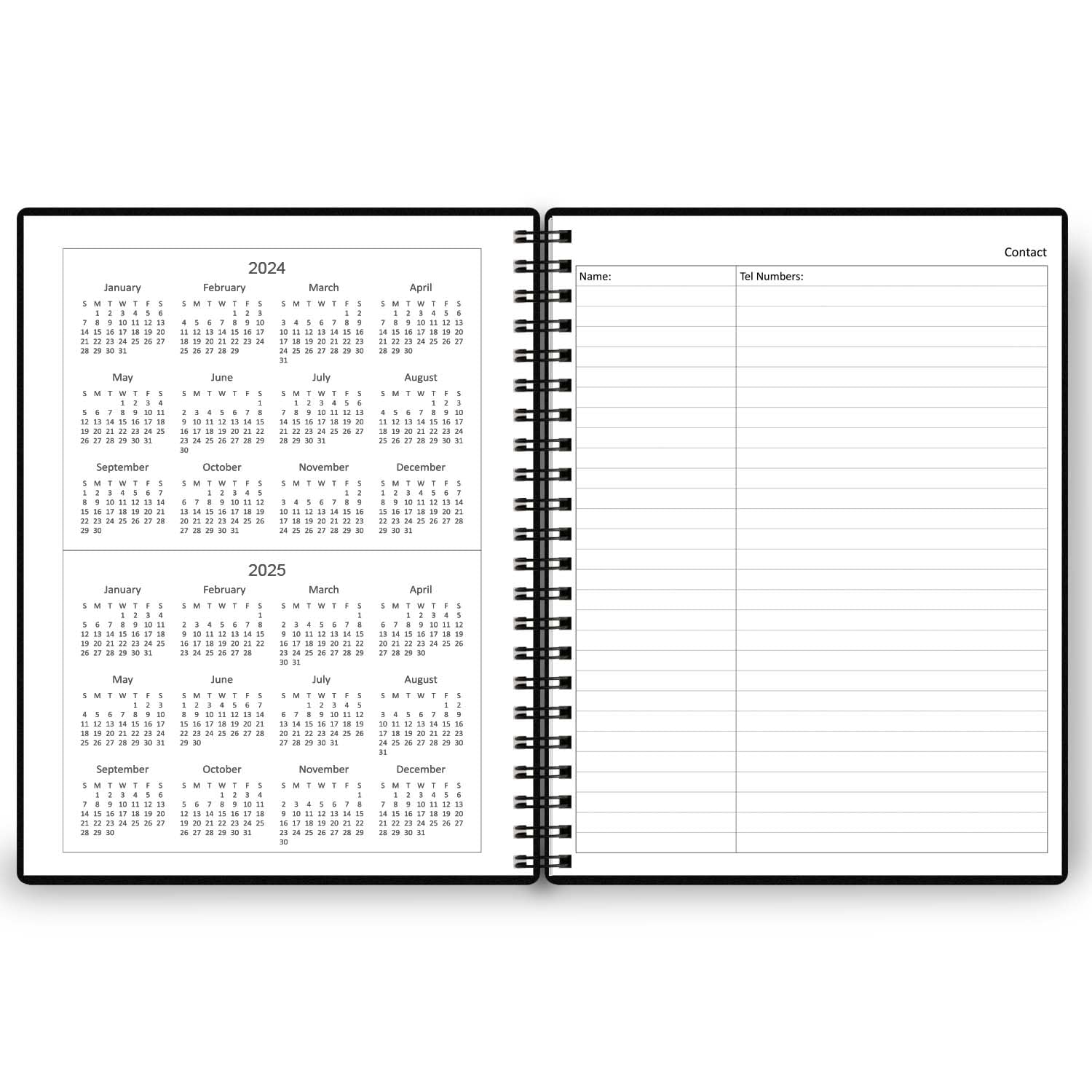 A4 Undated Daily Planner Notebook- Daily Productivity Planner with Hourly Schedules, Action Items and Follow-up, Daily Organizer to Improve Time Management, 8.5 × 11 Inch, Black PU Daily Planner 2024