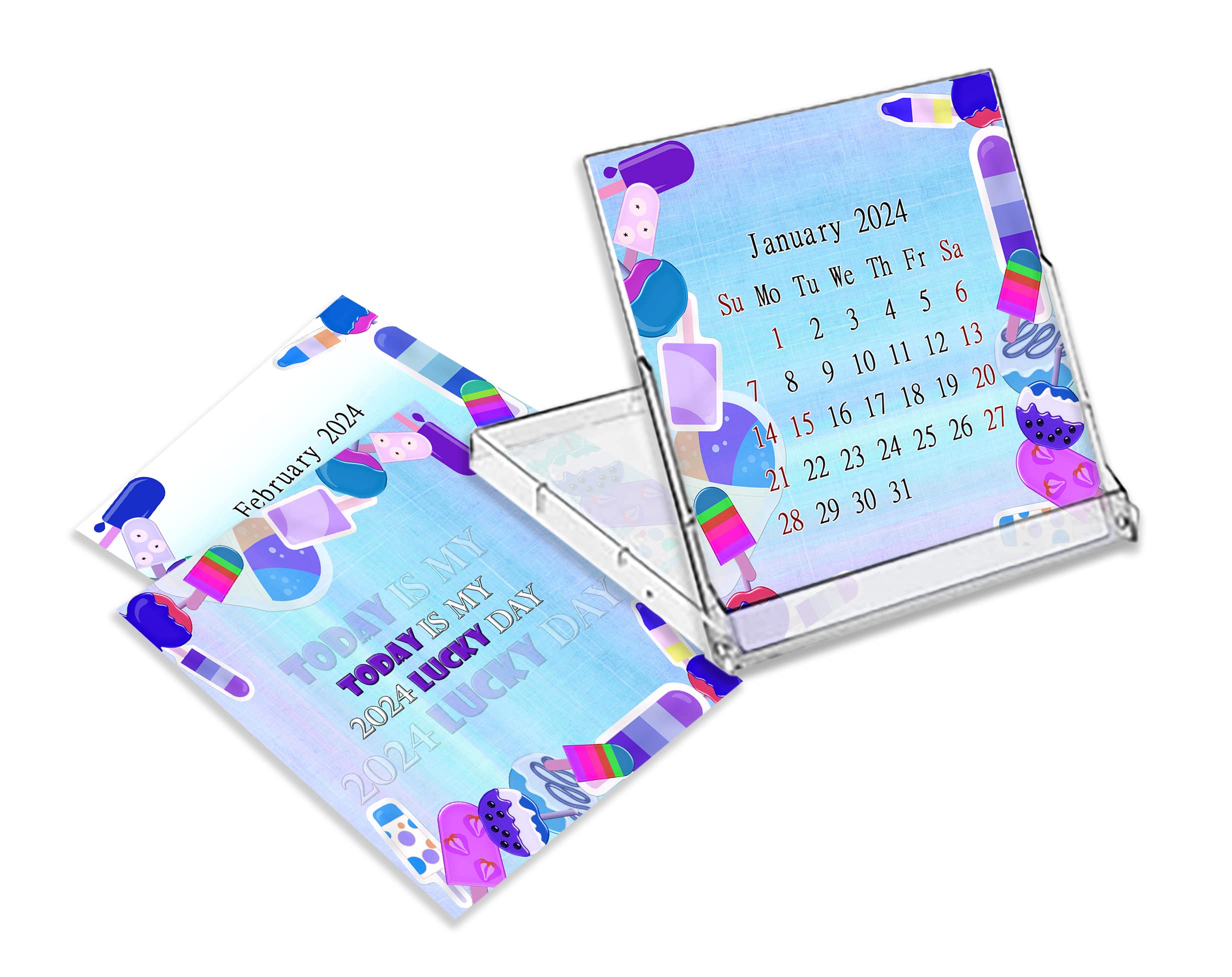 2023-2024 CD-Style Desk Calendar 16 Months Calendar/Planner / (Edition #025)