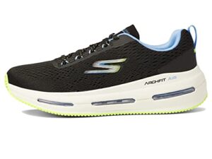 skechers max cushioning arch fit air black/blue 8.5 b (m)