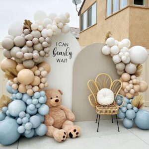 Dusty Blue Balloons Double Stuffed Blue Balloon Garland Pastel Blue Balloons Different Sizes 18In 12In 5In Latex Slate Blue Balloon Arch Kit For Birthday Baby shower Gender Reveal Neutral Party