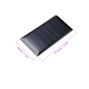 DMiotech 5 Pack 4.5V 60mA 77.5mm x 40mm Mini Solar Panel Cell for DIY Electric Power Project