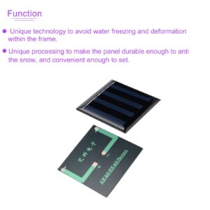 DMiotech 5 Pack 2V 50mA 49.8mm x 49.8mm Mini Solar Panel Cell for DIY Electric Power Project