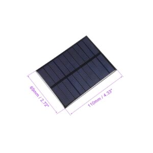 DMiotech 5 Pack 5V 1.2W 110mm x 69mm Mini Solar Panel Cell for DIY Electric Power Project