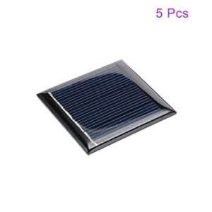 DMiotech 5 Pack 2.5V 100mA 50mm x 50mm Mini Solar Panel Cell for DIY Electric Power Project