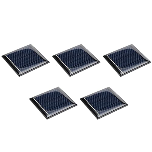 DMiotech 5 Pack 2.5V 100mA 50mm x 50mm Mini Solar Panel Cell for DIY Electric Power Project