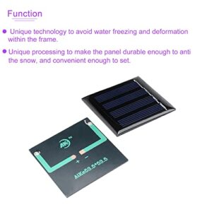 DMiotech 5 Pack 2V 80mA 53.5mm x 53.5mm Mini Solar Panel Cell for DIY Electric Power Project