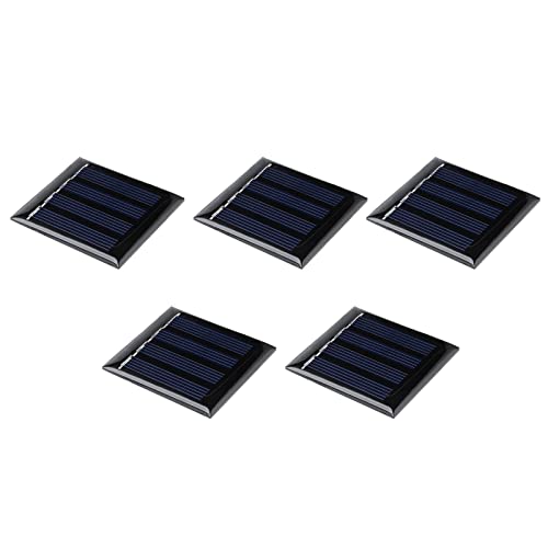 DMiotech 5 Pack 2V 80mA 53.5mm x 53.5mm Mini Solar Panel Cell for DIY Electric Power Project