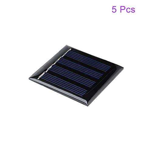 DMiotech 5 Pack 2V 80mA 53.5mm x 53.5mm Mini Solar Panel Cell for DIY Electric Power Project