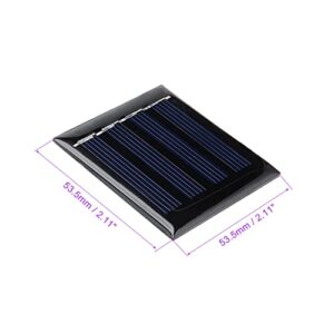 DMiotech 5 Pack 2V 80mA 53.5mm x 53.5mm Mini Solar Panel Cell for DIY Electric Power Project