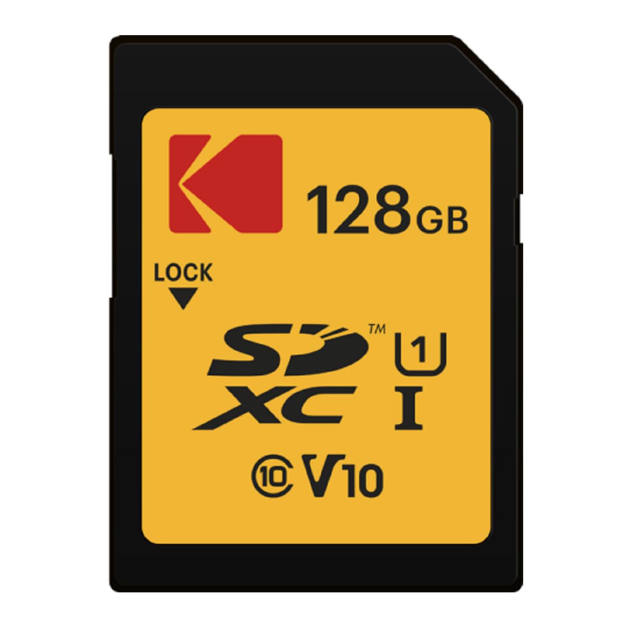 KODAK Premium Memory Card 128GB, 85MBs Read Speed, 25MBs Write Speed for Full HD Video and High-Resolution Pictures, Compatible with SDHC and SDXC Standards - EKMSD128GXC10K